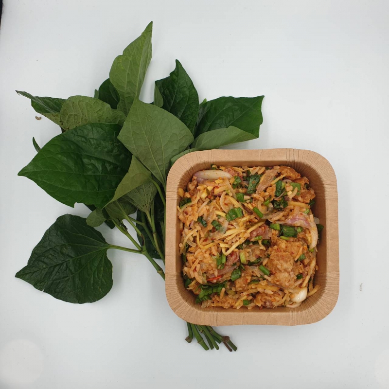 ถาดกระดาษใส่อาหาร ใส่ขนม U-Tray 120 สีน้ำตาล (400มล.)