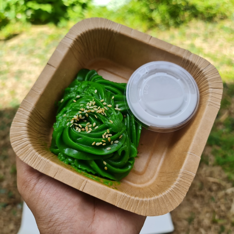 ถาดกระดาษใส่อาหาร ใส่ขนม U-Tray 120 สีน้ำตาล (400มล.)